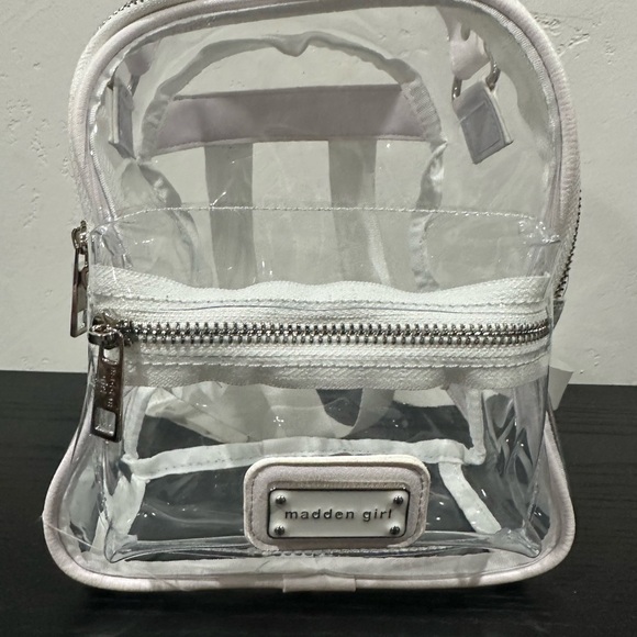 Madden Girl | Bags | Madden Girl Transparent Backpack With White Trim ...